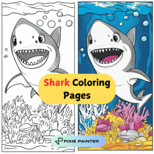 50 Shark Coloring Pages [Free PDFs] - Pixie Painter