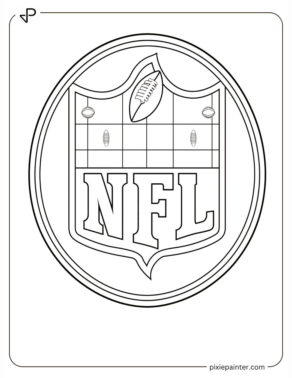 30 NFL Logo Coloring Pages [Free PDFs] - Pixie Painter