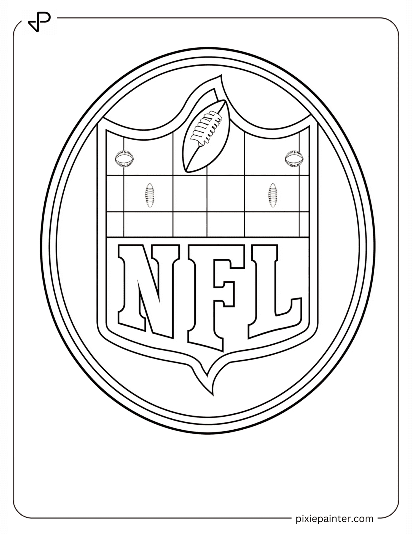 30 NFL Logo Coloring Pages [Free PDFs] - Pixie Painter