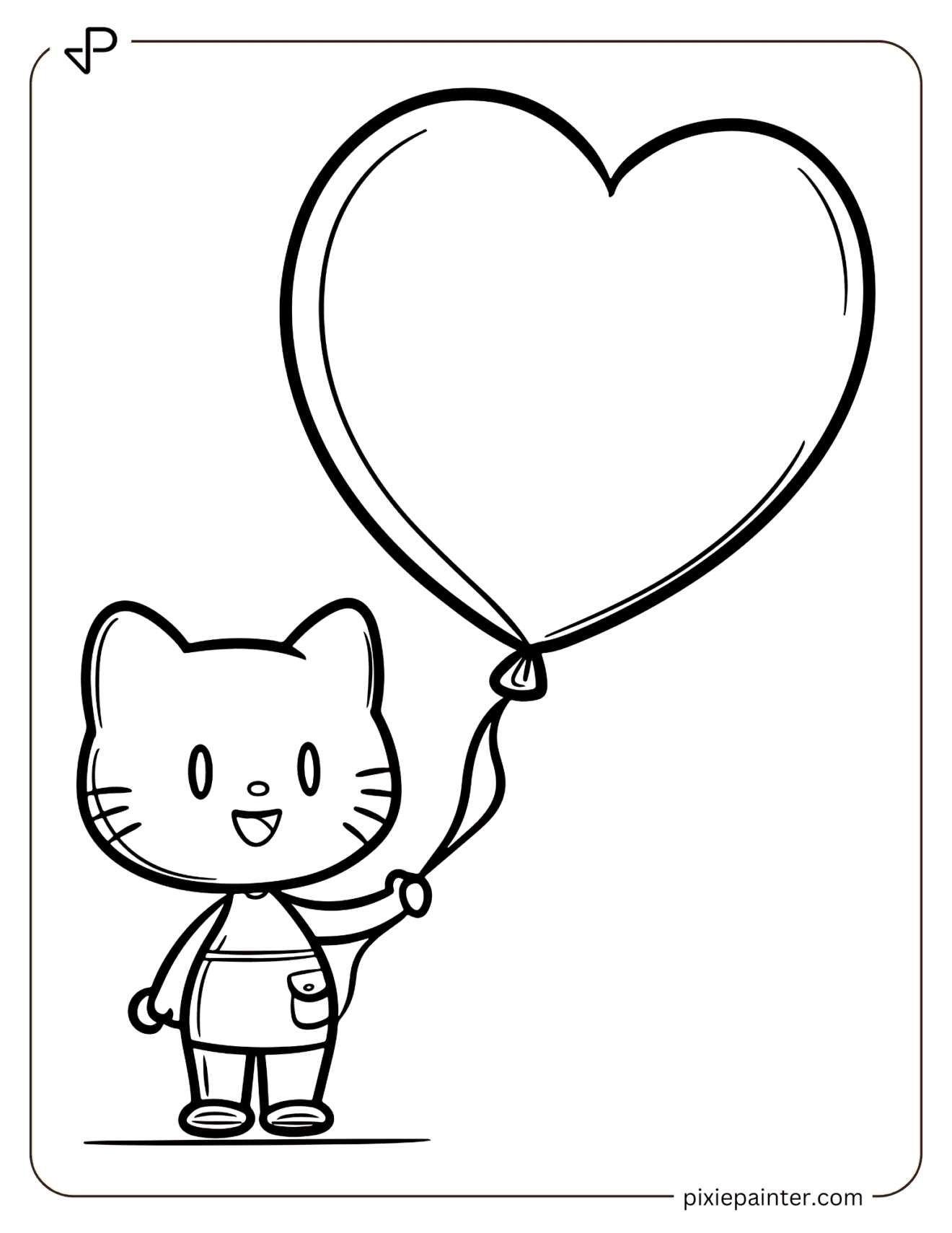 31 Valentine's Day Coloring Pages Hello Kitty [Free PDFs] - Pixie Painter