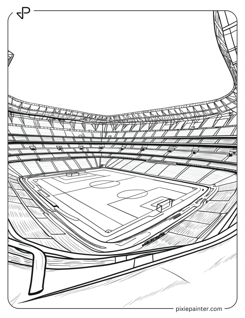 34 Football Stadium Coloring Pages [Free PDFs] - Pixie Painter