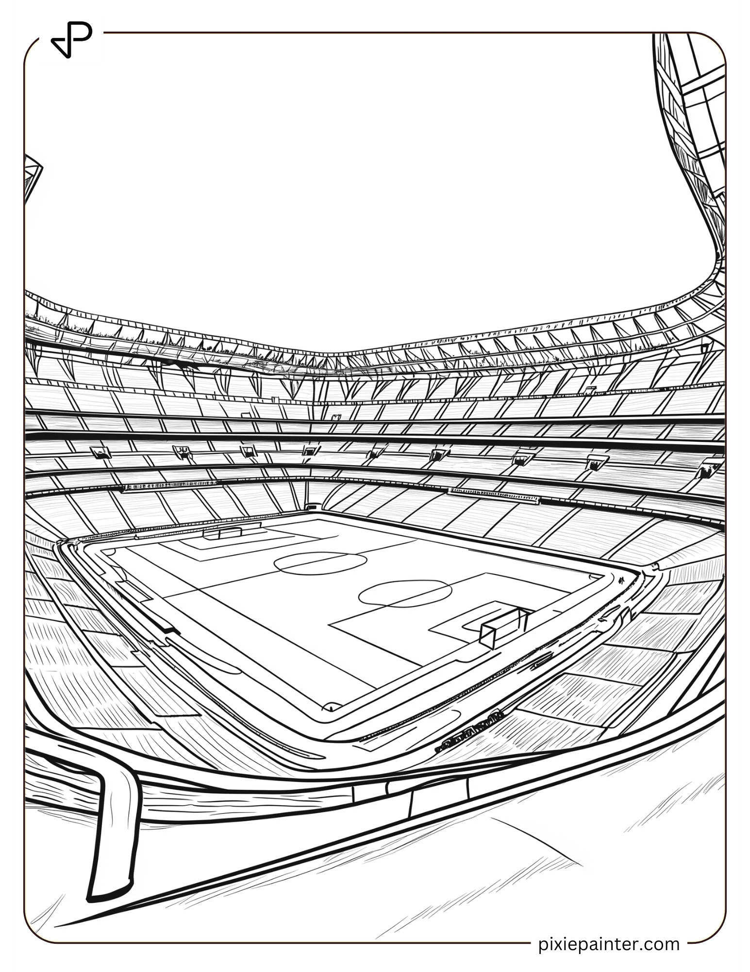 34 Football Stadium Coloring Pages [Free PDFs] - Pixie Painter
