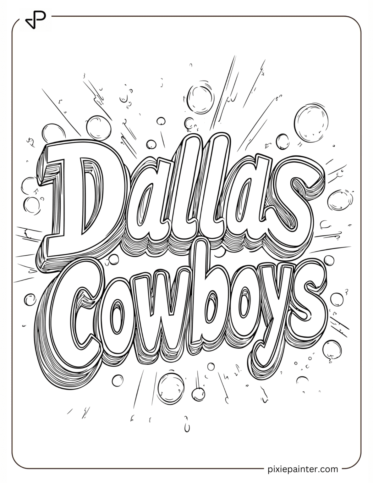 28 Dallas Cowboys Coloring Pages [Free PDFs] - Pixie Painter