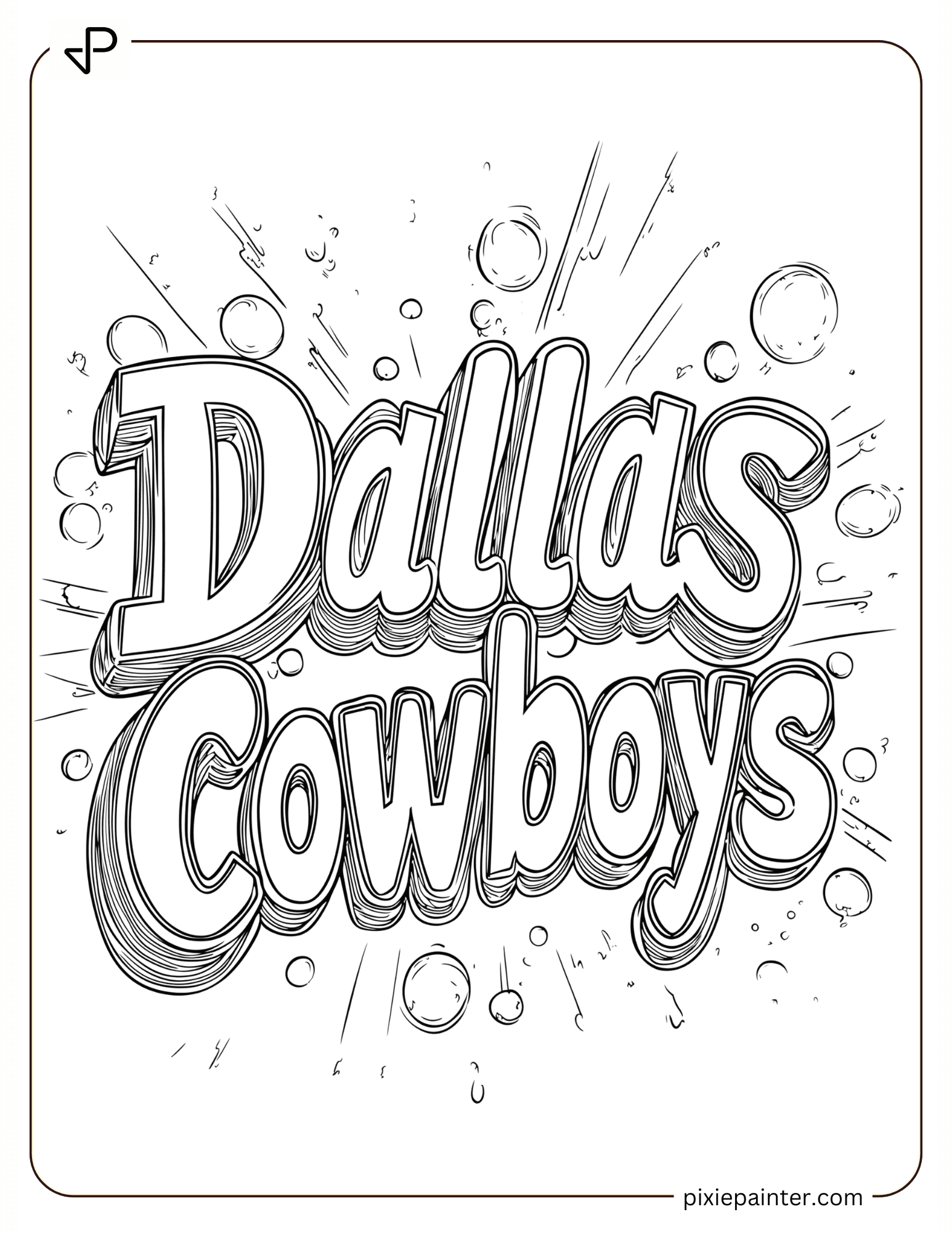 28 Dallas Cowboys Coloring Pages [Free PDFs] - Pixie Painter