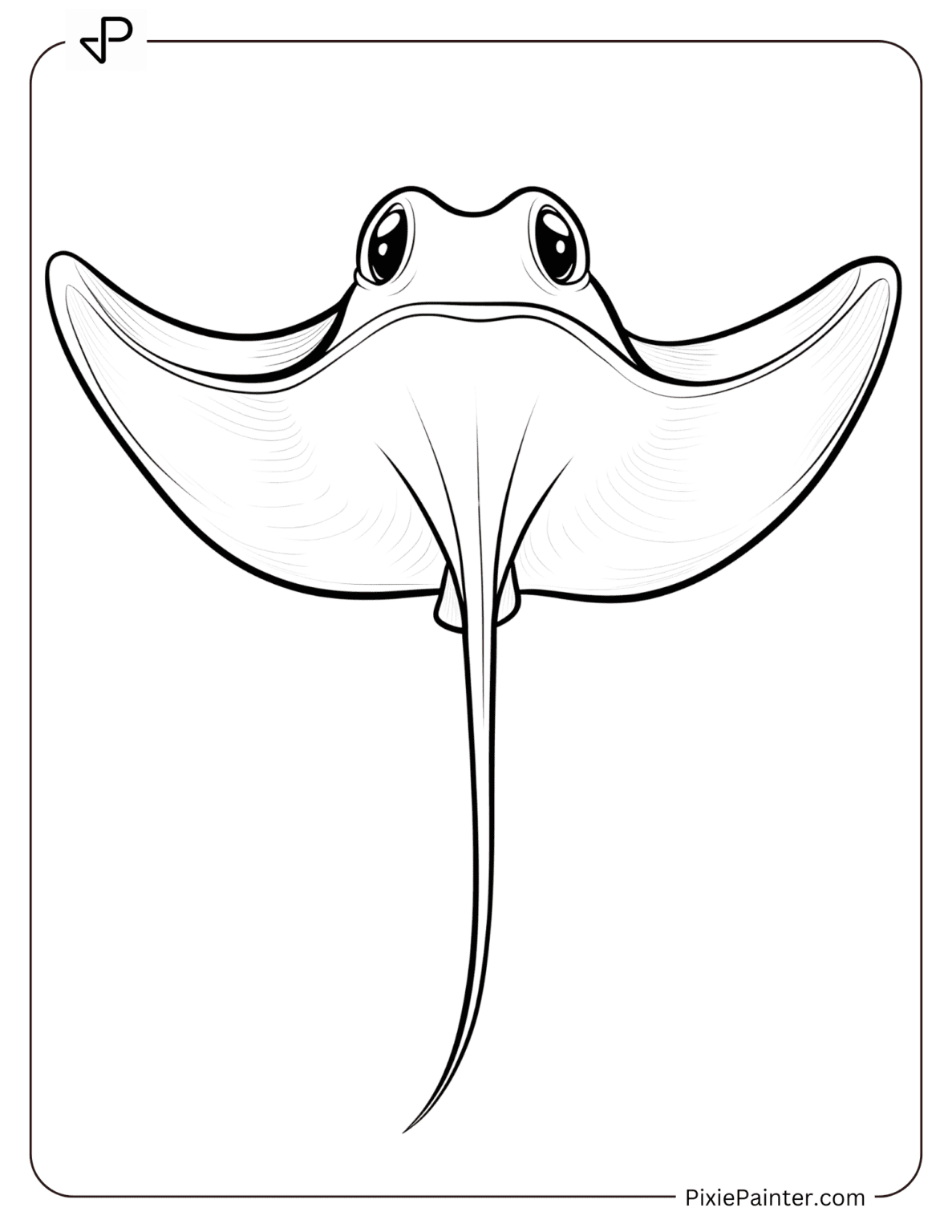 30 Stingray Coloring Pages [Free PDFs] - Pixie Painter
