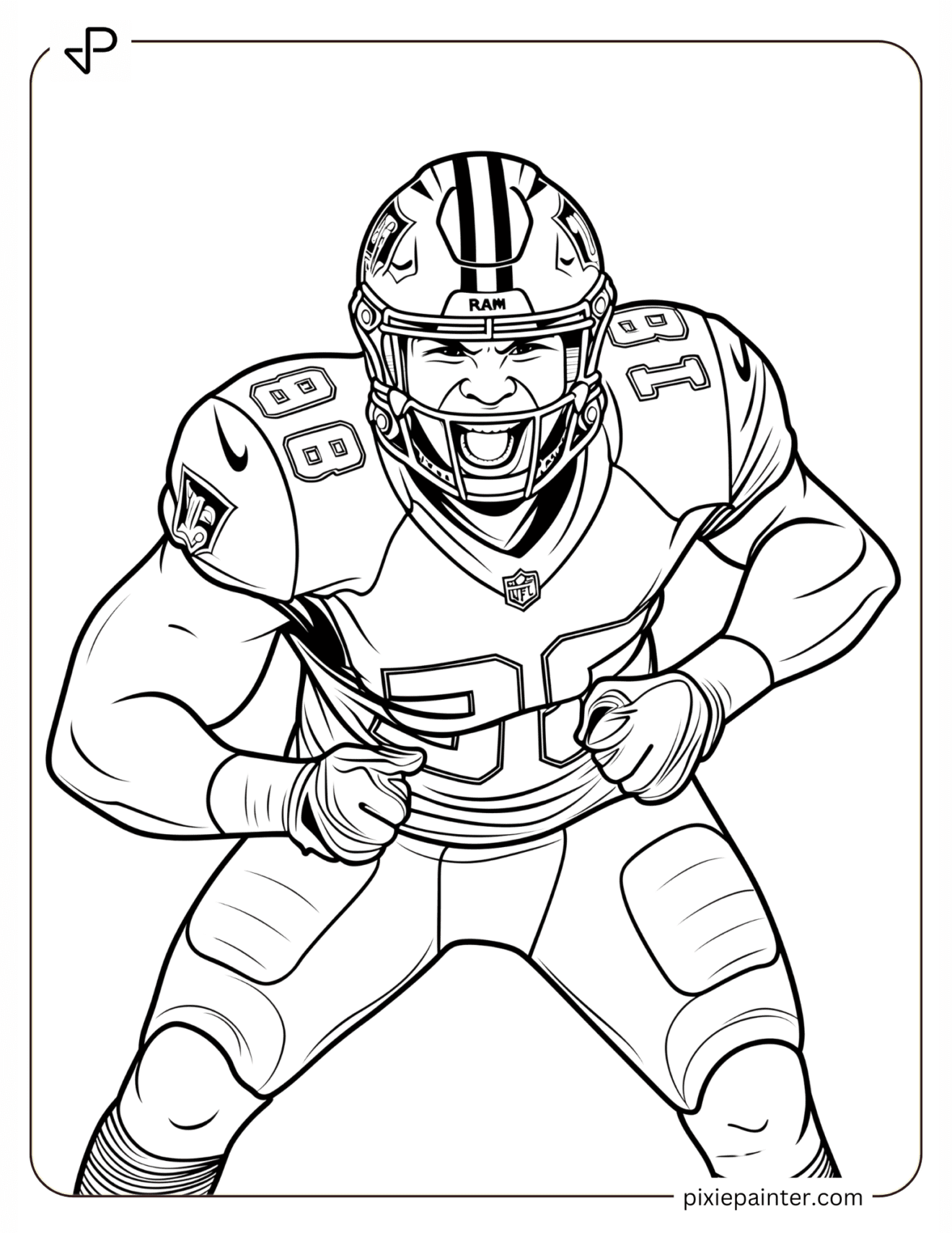 20 Los Angeles Rams Coloring Pages [Free PDFs] - Pixie Painter