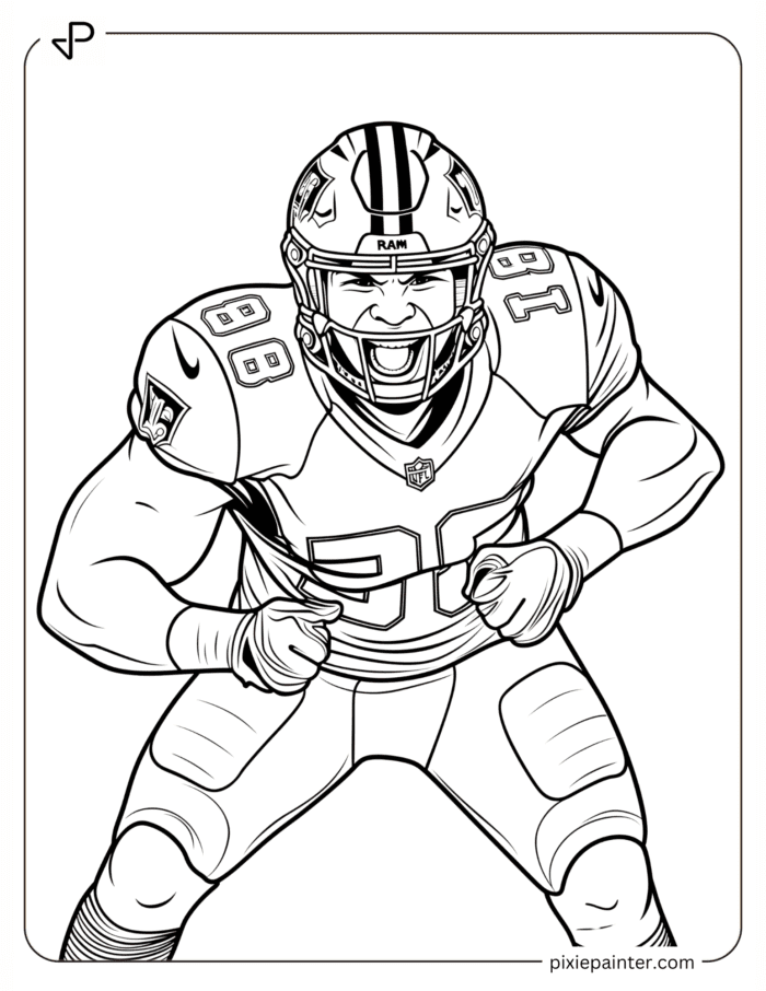 20 Los Angeles Rams Coloring Pages [Free PDFs] - Pixie Painter