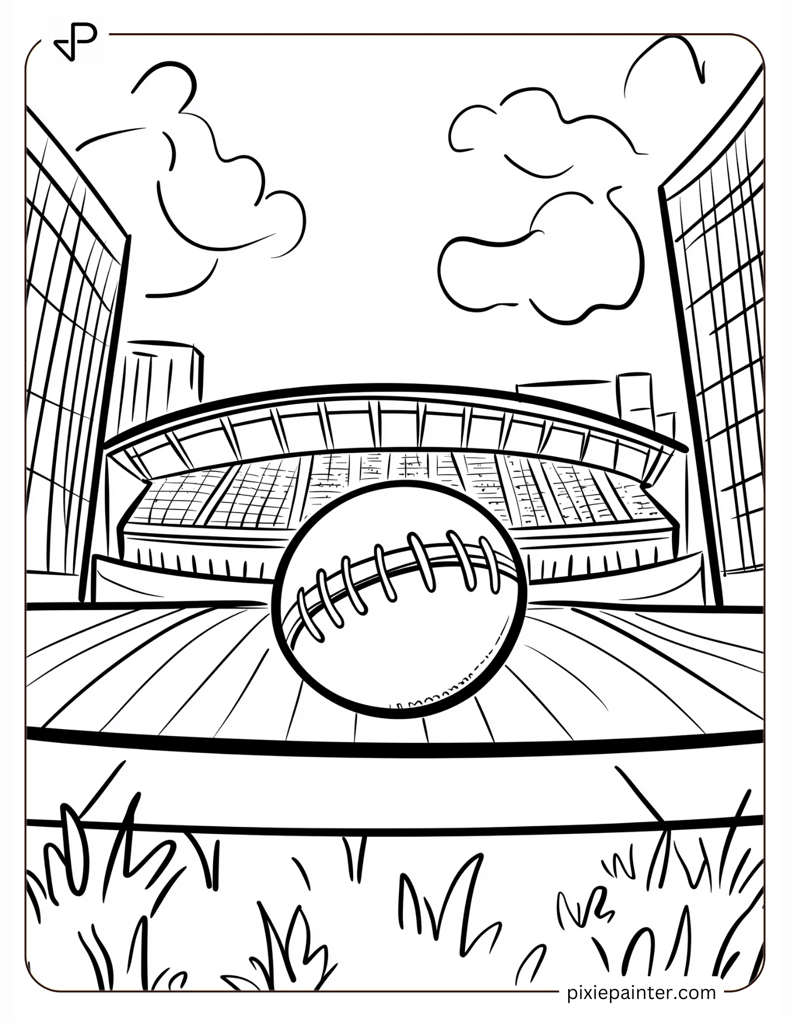 34 Football Stadium Coloring Pages [Free PDFs] - Pixie Painter