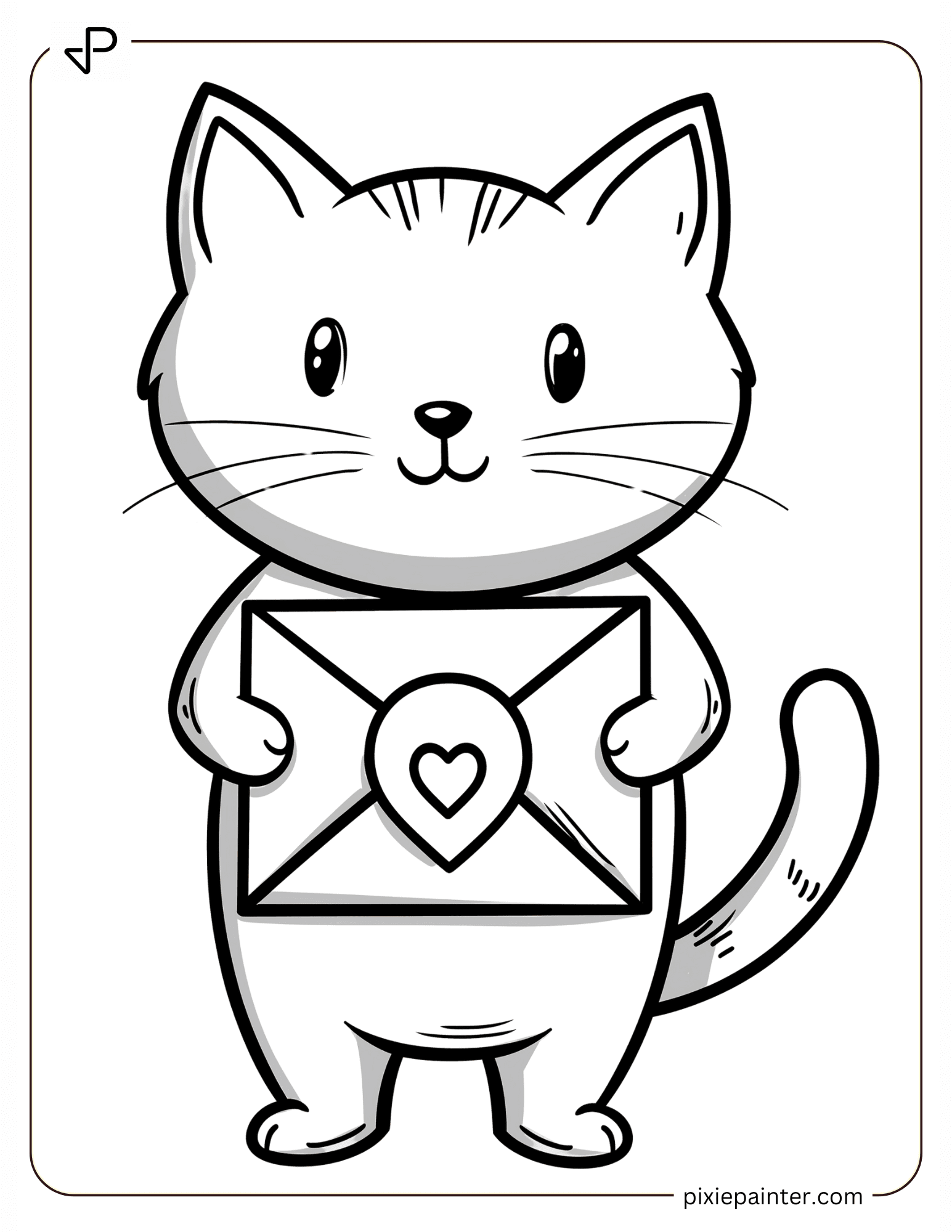 36 Cat Valentines Coloring Pages [Free PDFs]