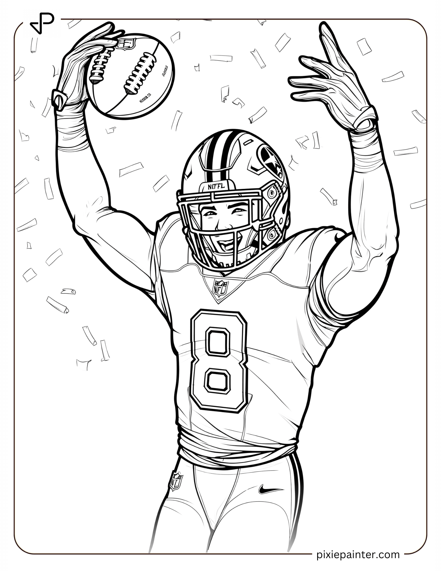 30 NFL Logo Coloring Pages [Free PDFs] - Pixie Painter