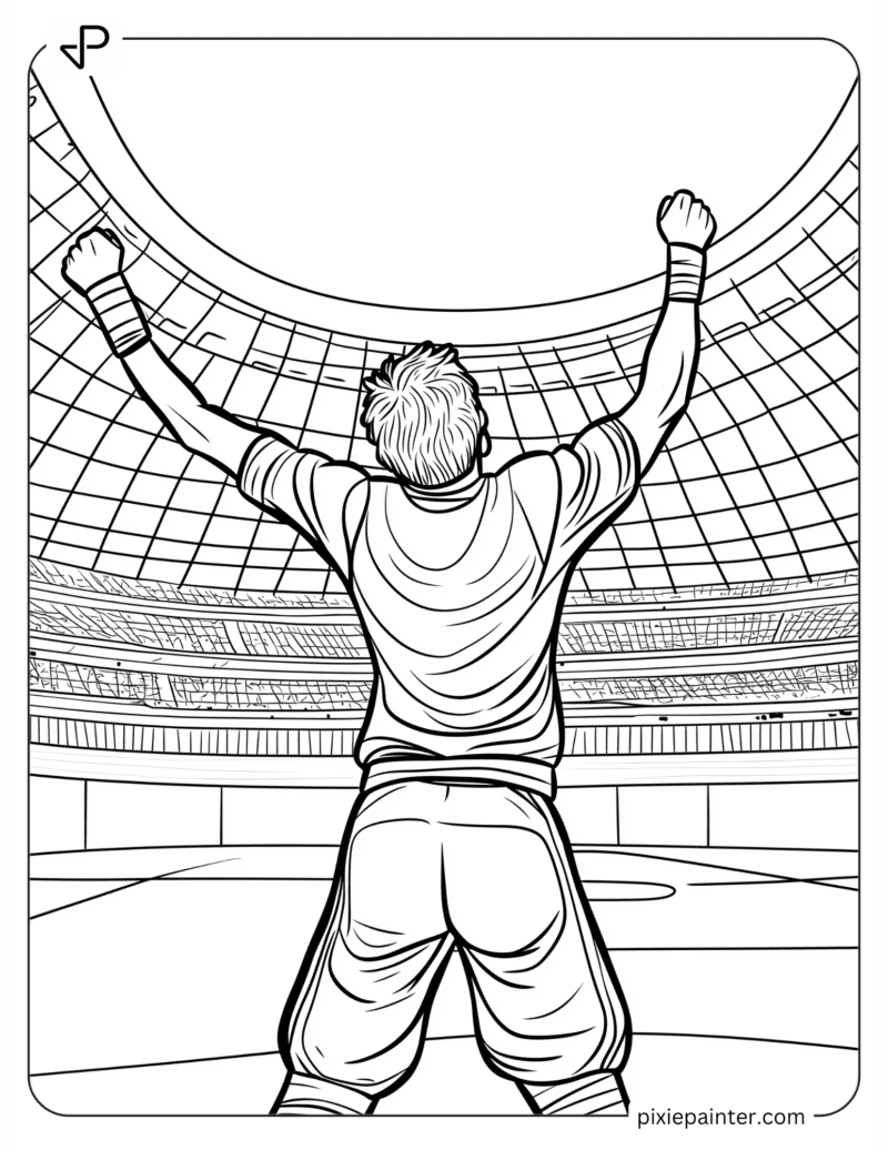 34 Football Stadium Coloring Pages [Free PDFs] - Pixie Painter