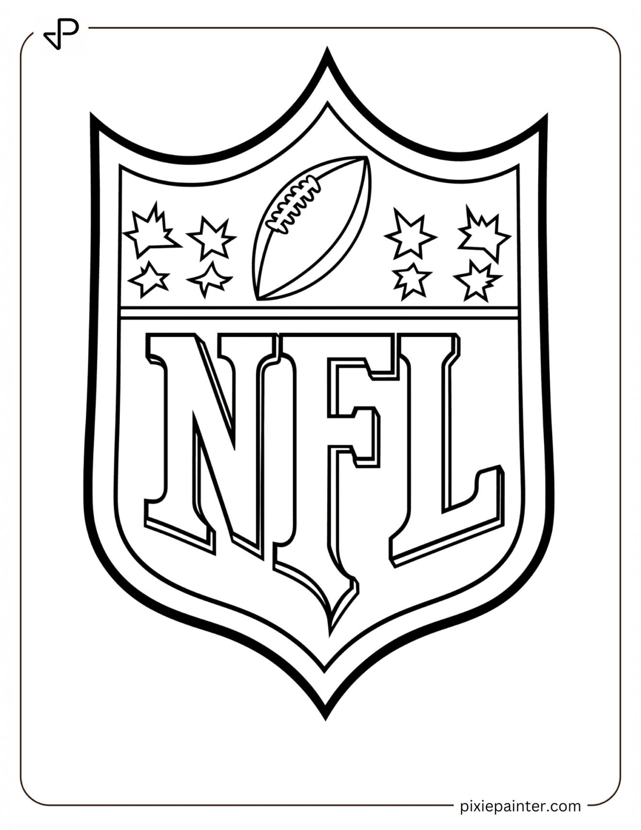 30 NFL Logo Coloring Pages [Free PDFs] - Pixie Painter