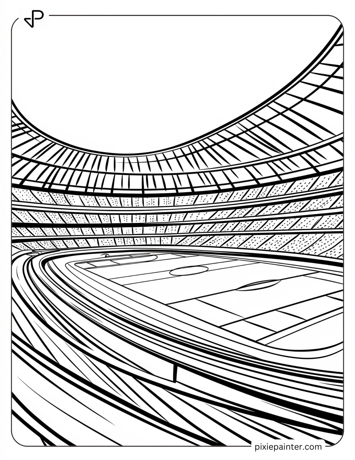 34 Football Stadium Coloring Pages [Free PDFs] - Pixie Painter