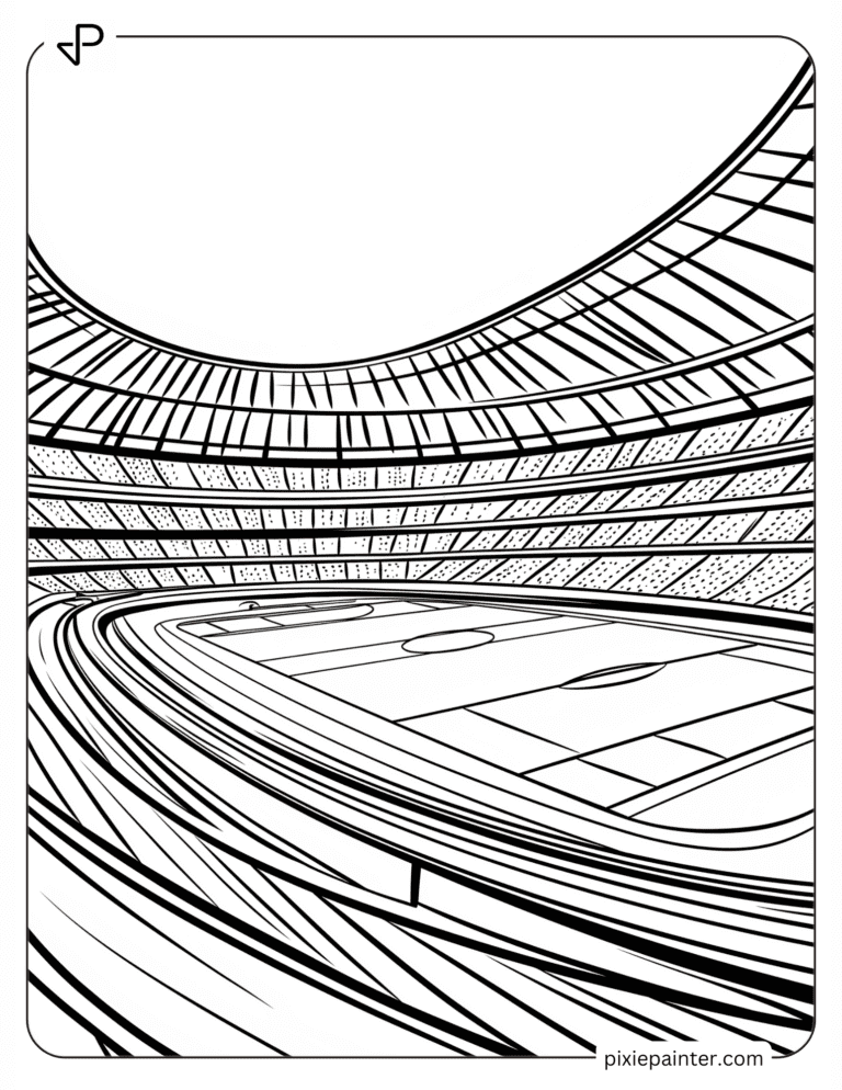 34 Football Stadium Coloring Pages [Free PDFs] - Pixie Painter