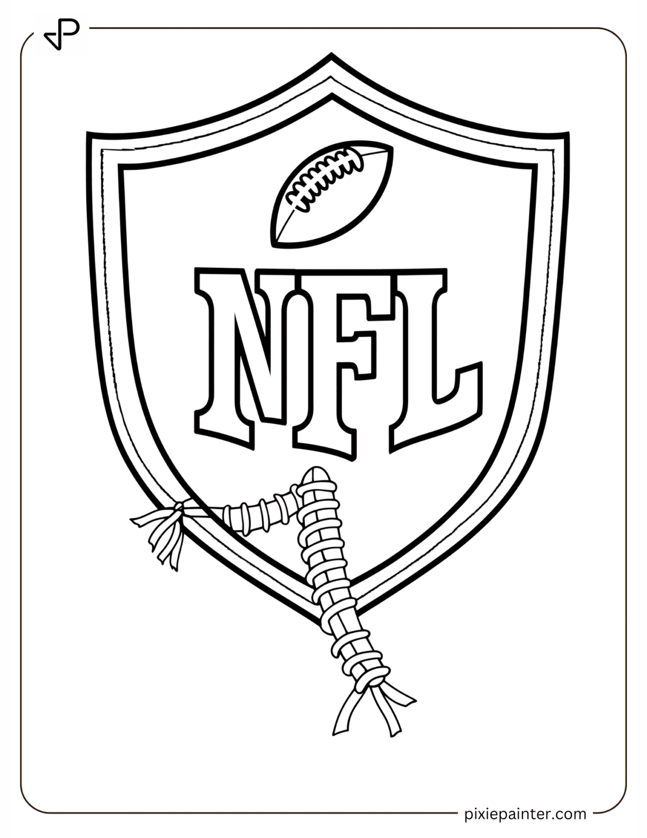 30 NFL Logo Coloring Pages [Free PDFs] - Pixie Painter