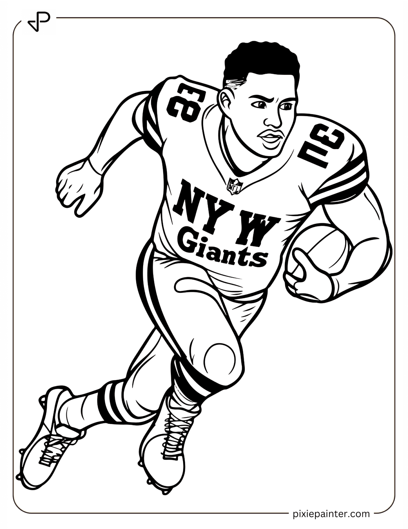 22 NY Giants Coloring Pages [Free PDFs] - Pixie Painter