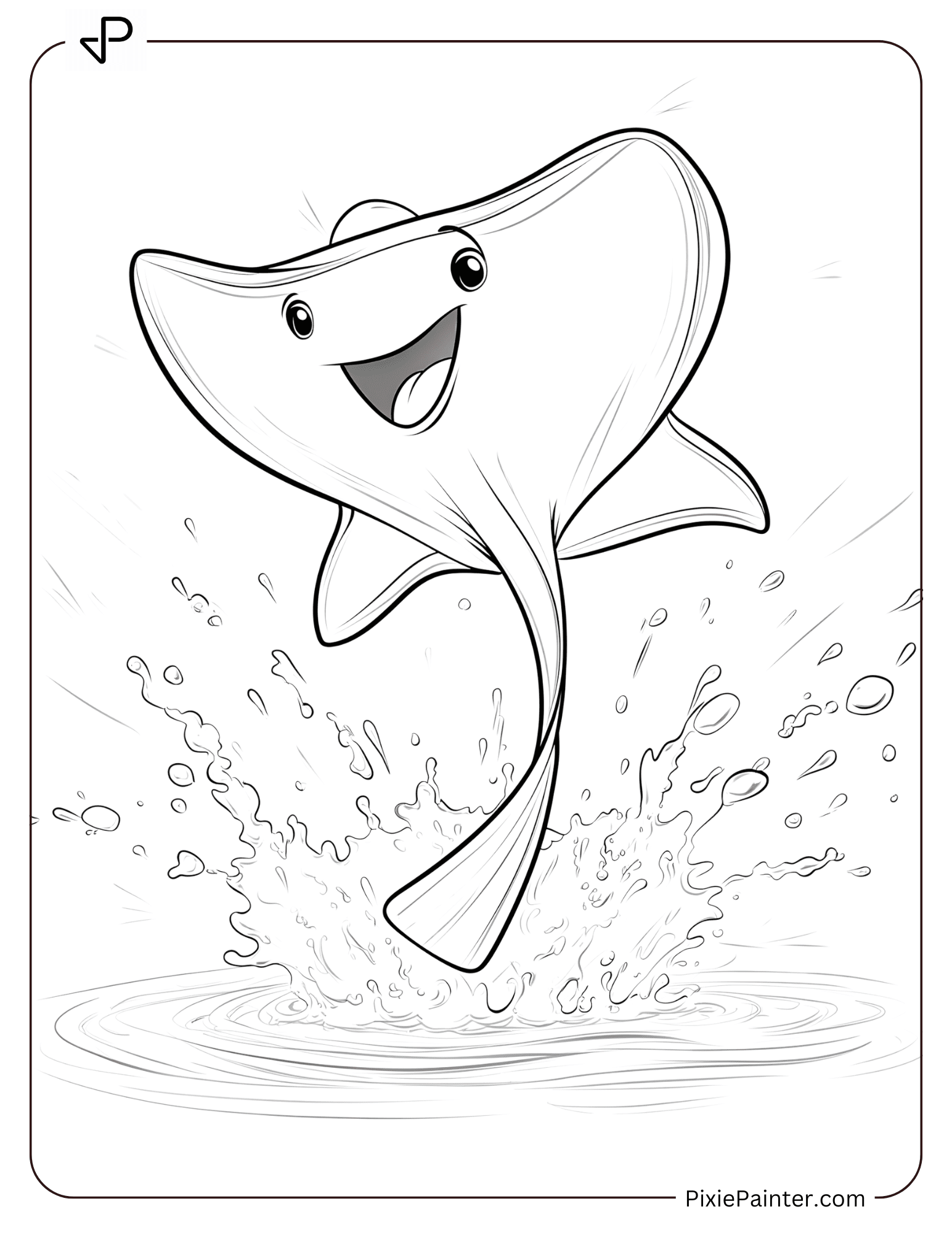 30 Stingray Coloring Pages [Free PDFs] - Pixie Painter