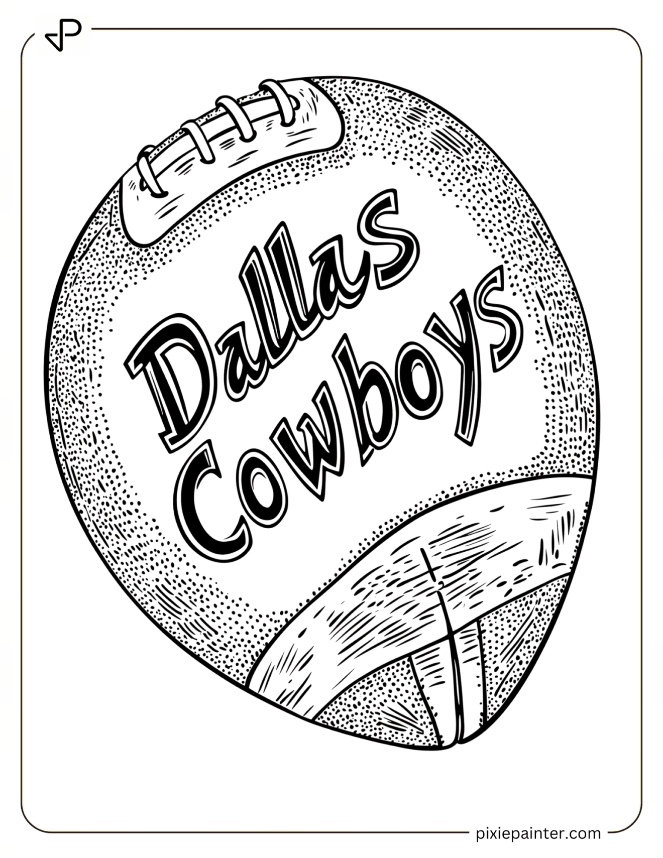 28 Dallas Cowboys Coloring Pages [Free PDFs] - Pixie Painter