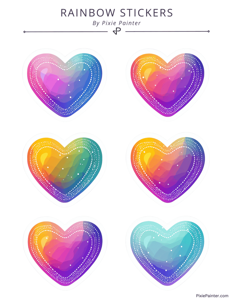 120+ Printable Rainbow Stickers