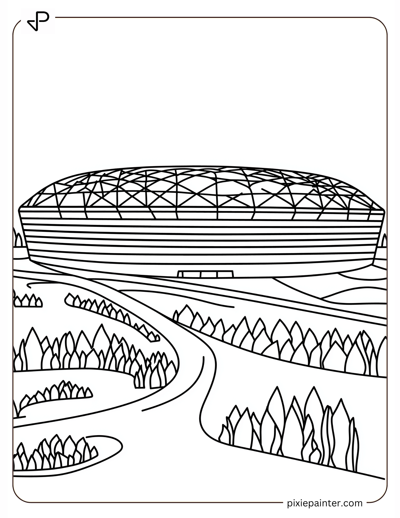 34 Football Stadium Coloring Pages [Free PDFs] - Pixie Painter