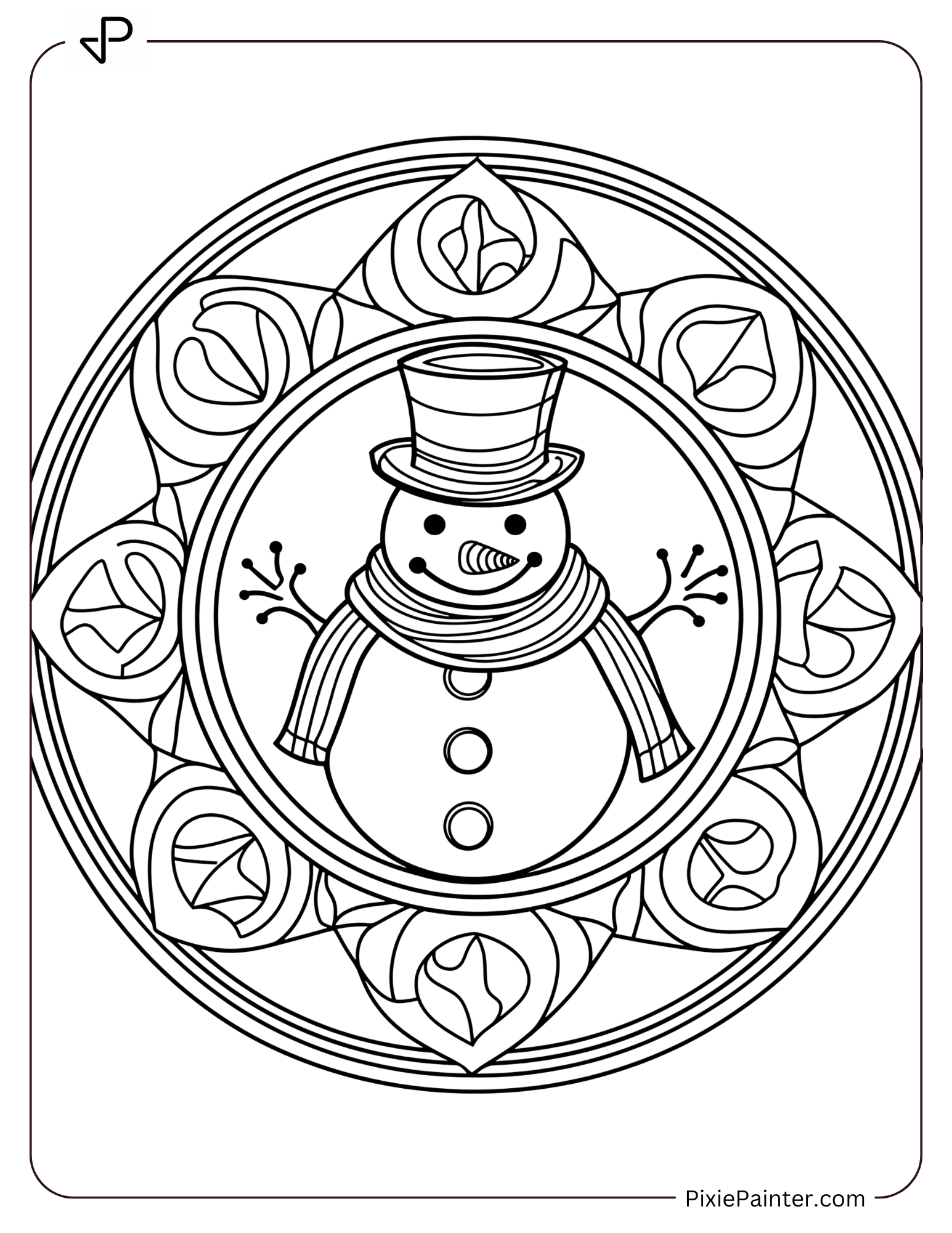 24 Winter Mandala Coloring Pages [Free PDFs] - Pixie Painter