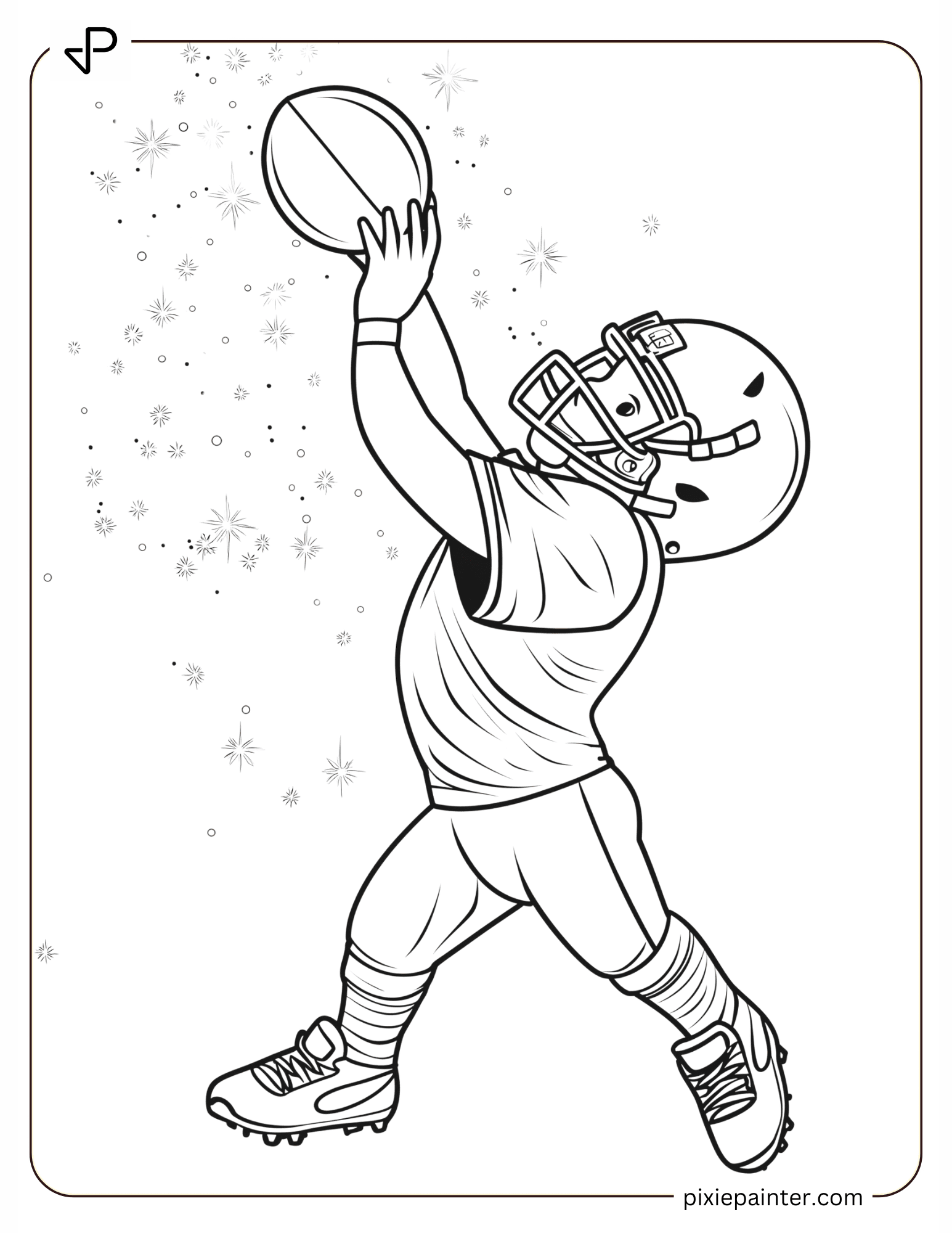 26 Football Player Color Sheets [Free PDFs] - Pixie Painter