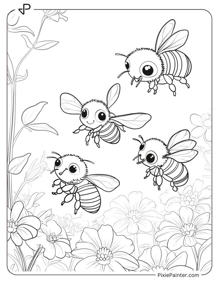 36 Bee Coloring Pages [Free PDFs] - Pixie Painter