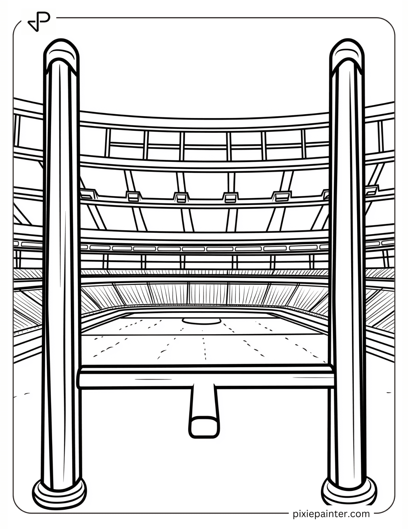 34 Football Stadium Coloring Pages [Free PDFs] - Pixie Painter