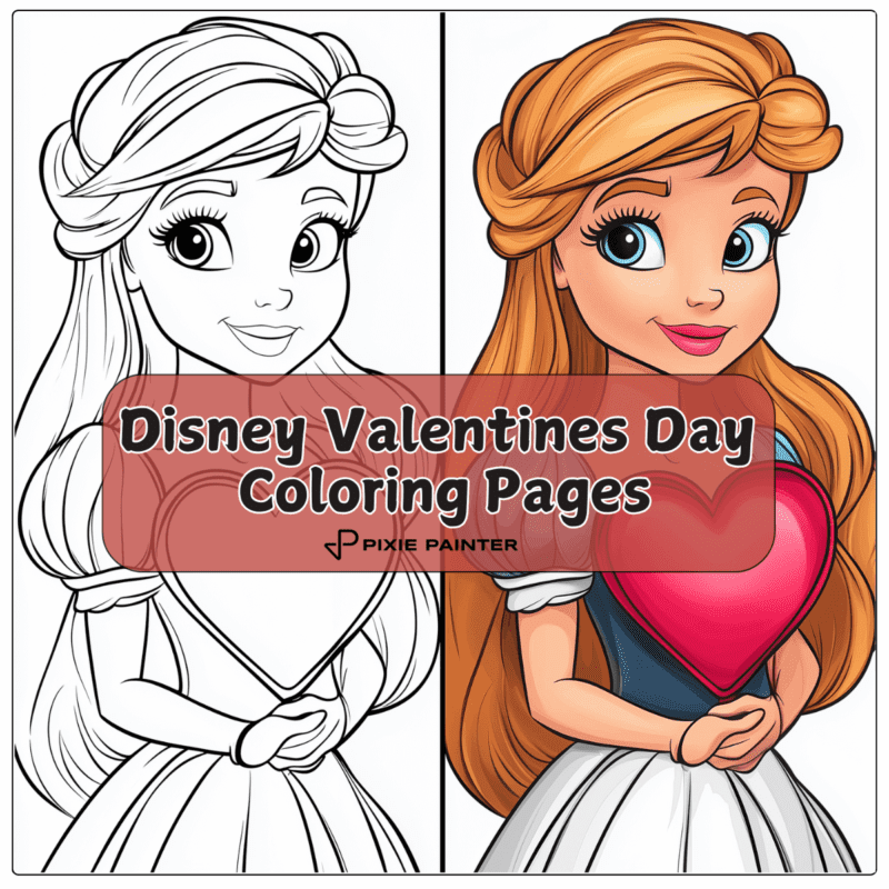 35 Disney Valentines Day Coloring Pages [Free PDFs] - Pixie Painter