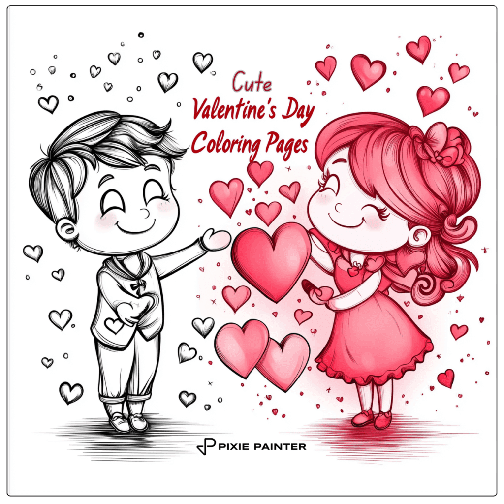 35 Cute Valentine's Day Coloring Pages [Free PDFs] - Pixie Painter