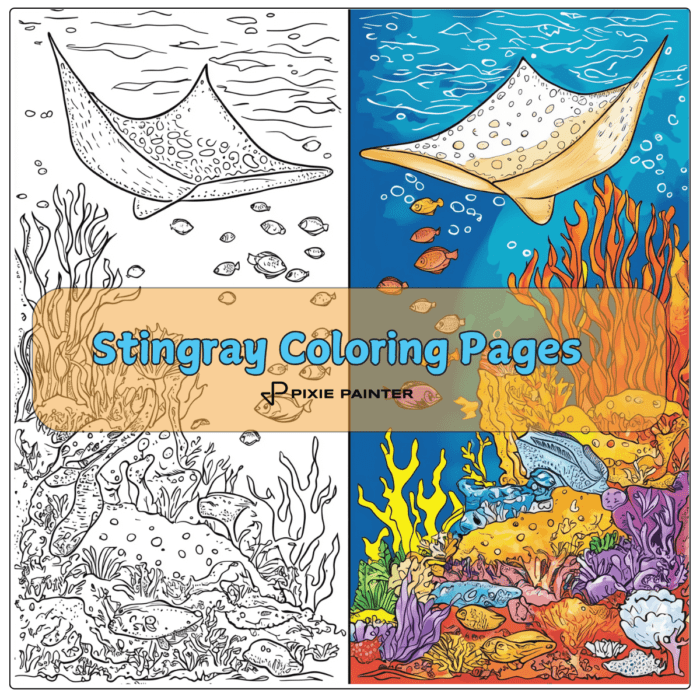 30 Stingray Coloring Pages [Free PDFs] - Pixie Painter