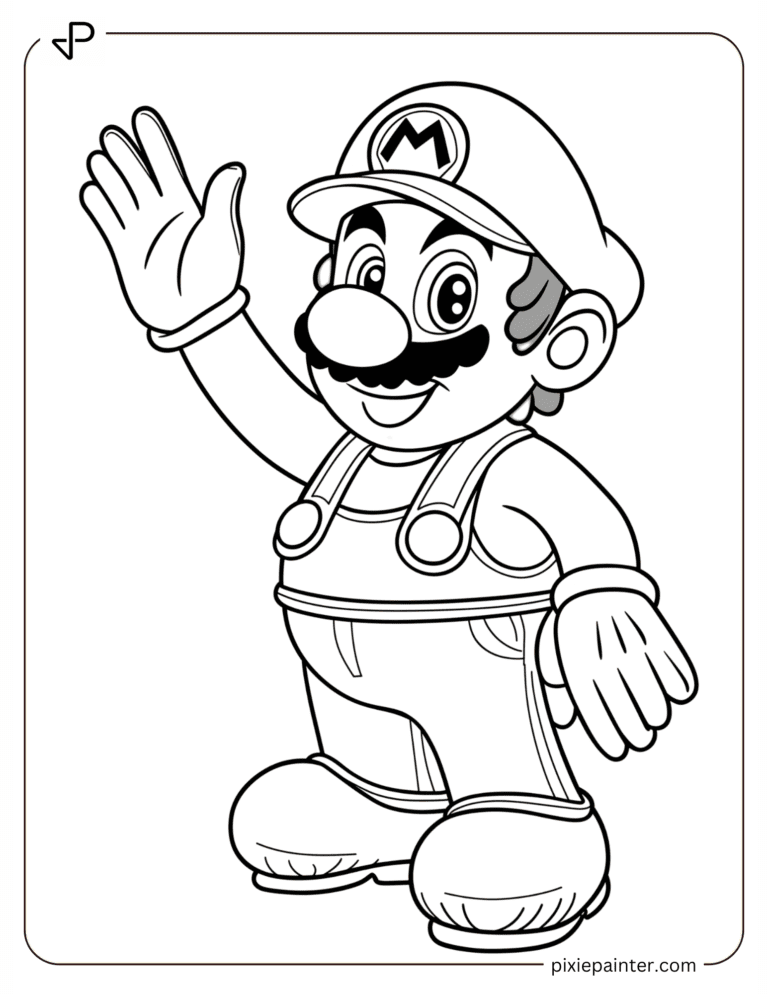 40 Super Mario Coloring Pages [Free PDFs] - Pixie Painter