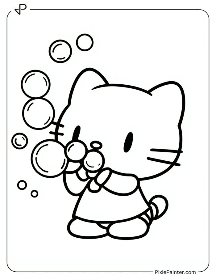 48 Hello Kitty Coloring Pages [Free PDFs] - Pixie Painter