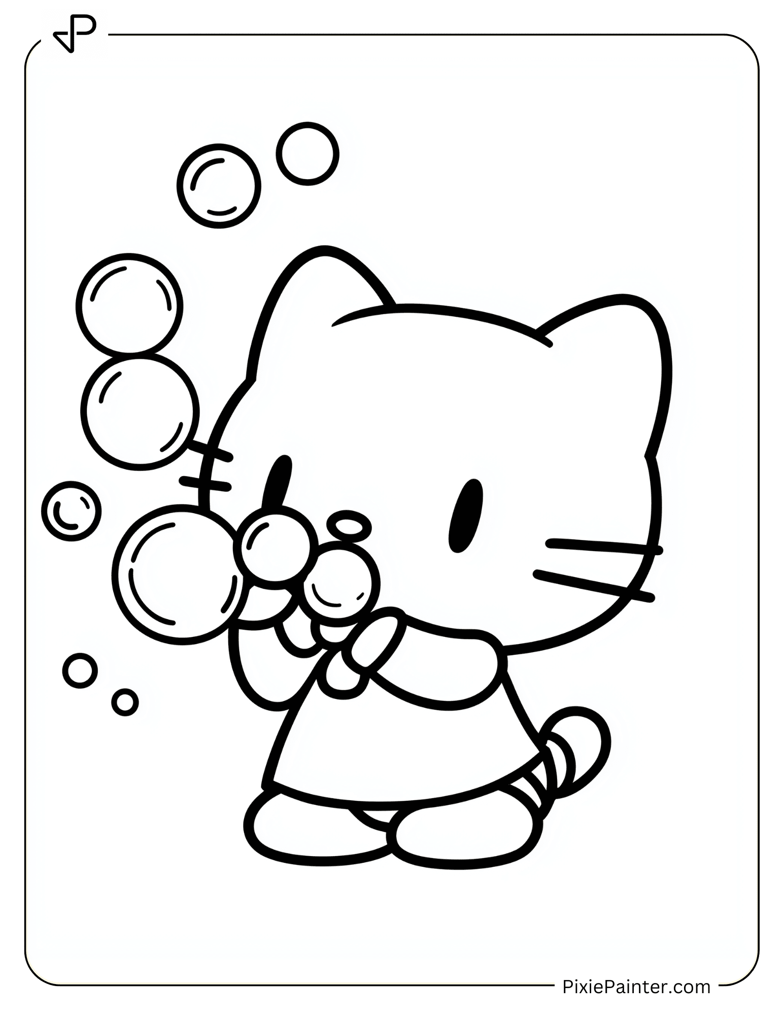 48 Hello Kitty Coloring Pages [Free PDFs] - Pixie Painter