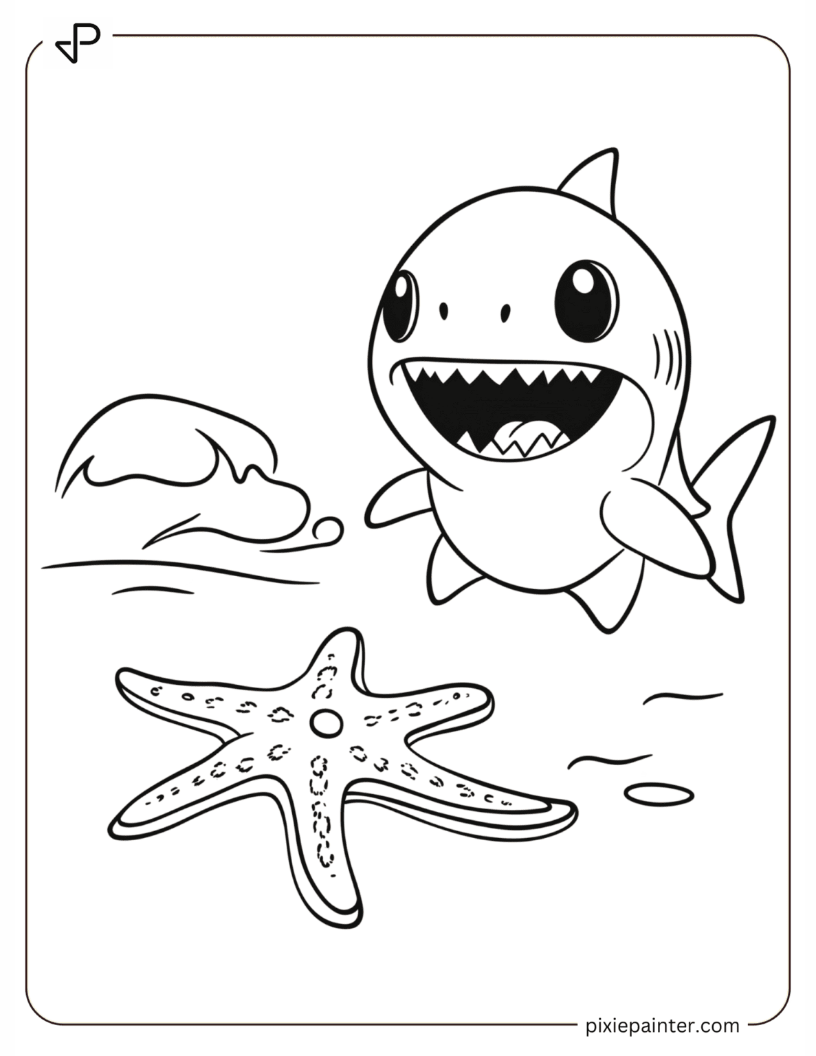 35 Baby Shark Characters Coloring Pages [Free Printables] - Pixie Painter