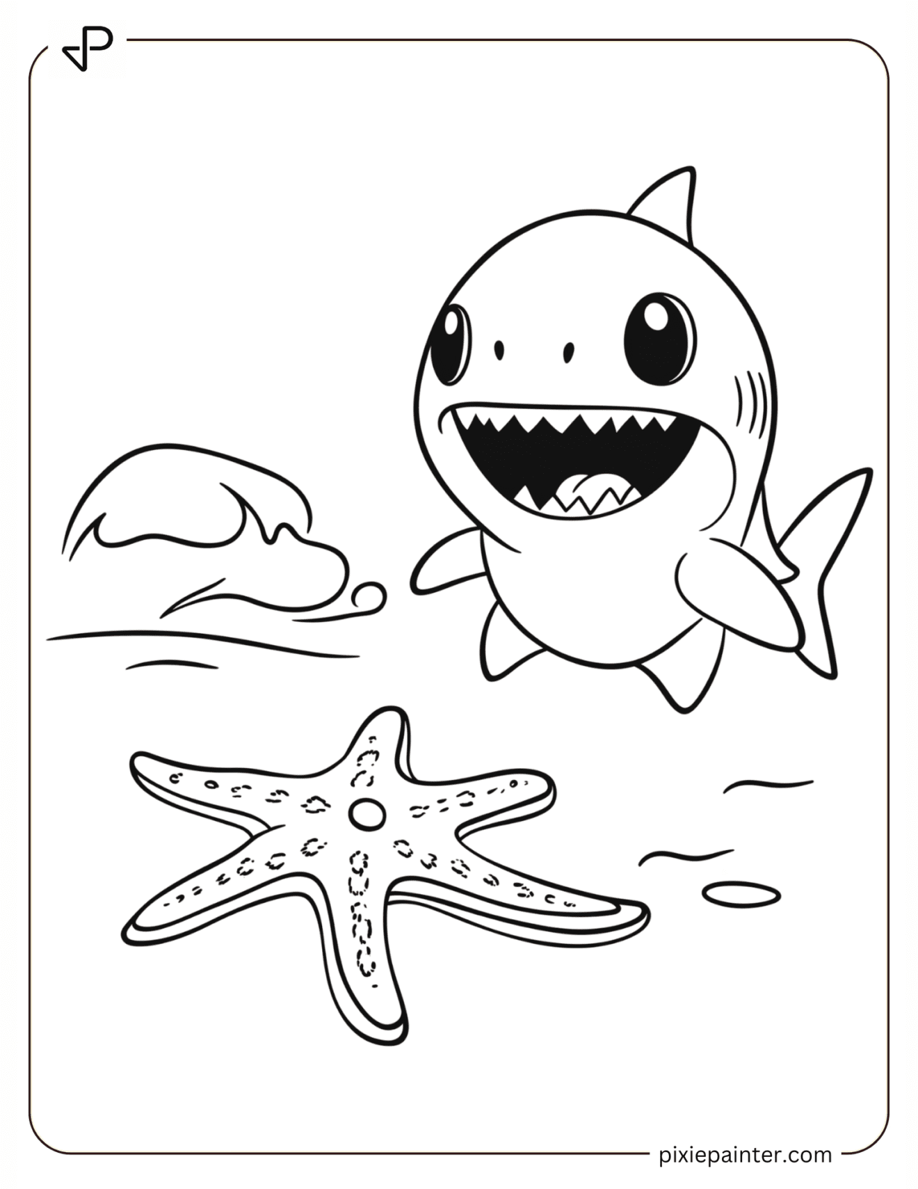 35 Baby Shark Characters Coloring Pages [Free Printables] - Pixie Painter