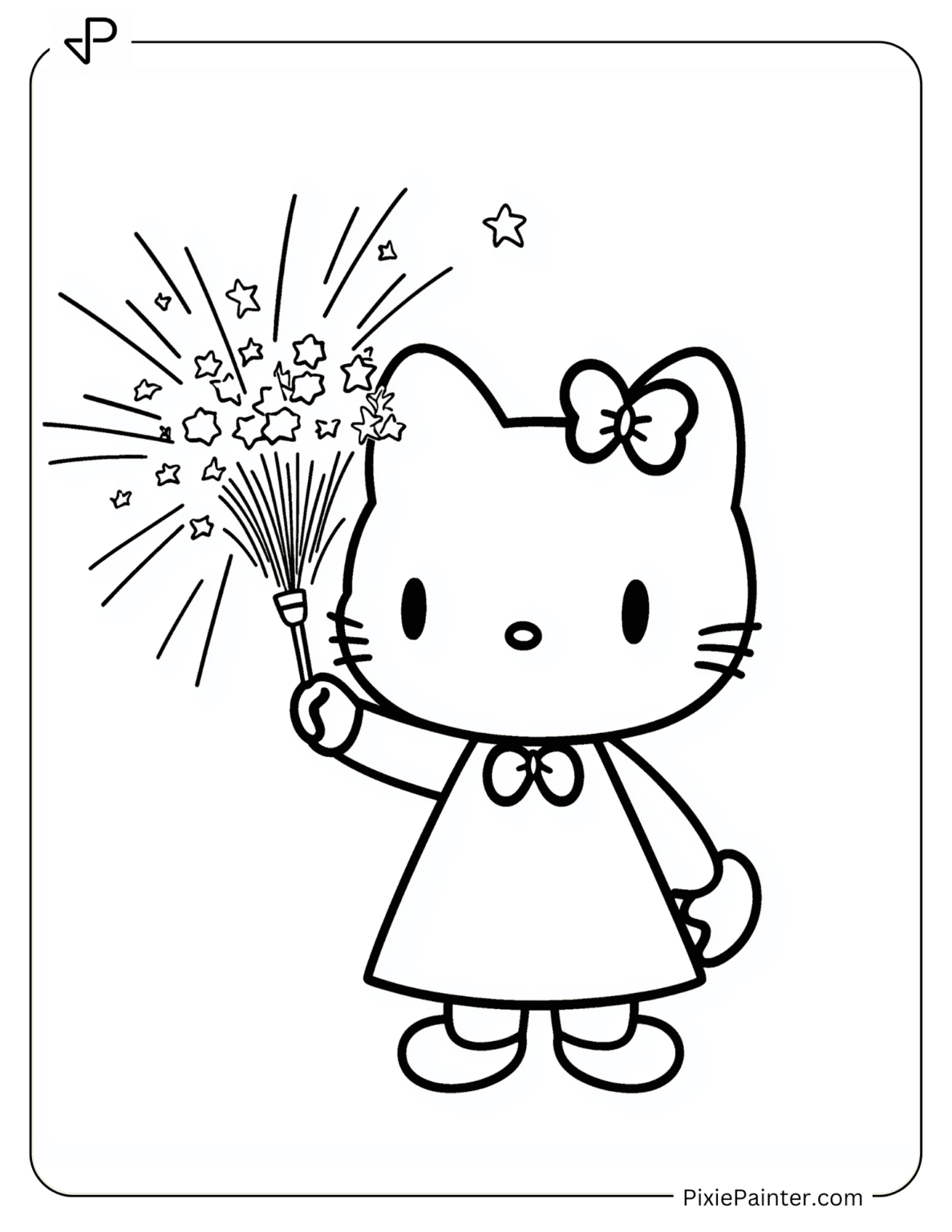 48 Hello Kitty Coloring Pages [Free PDFs] - Pixie Painter