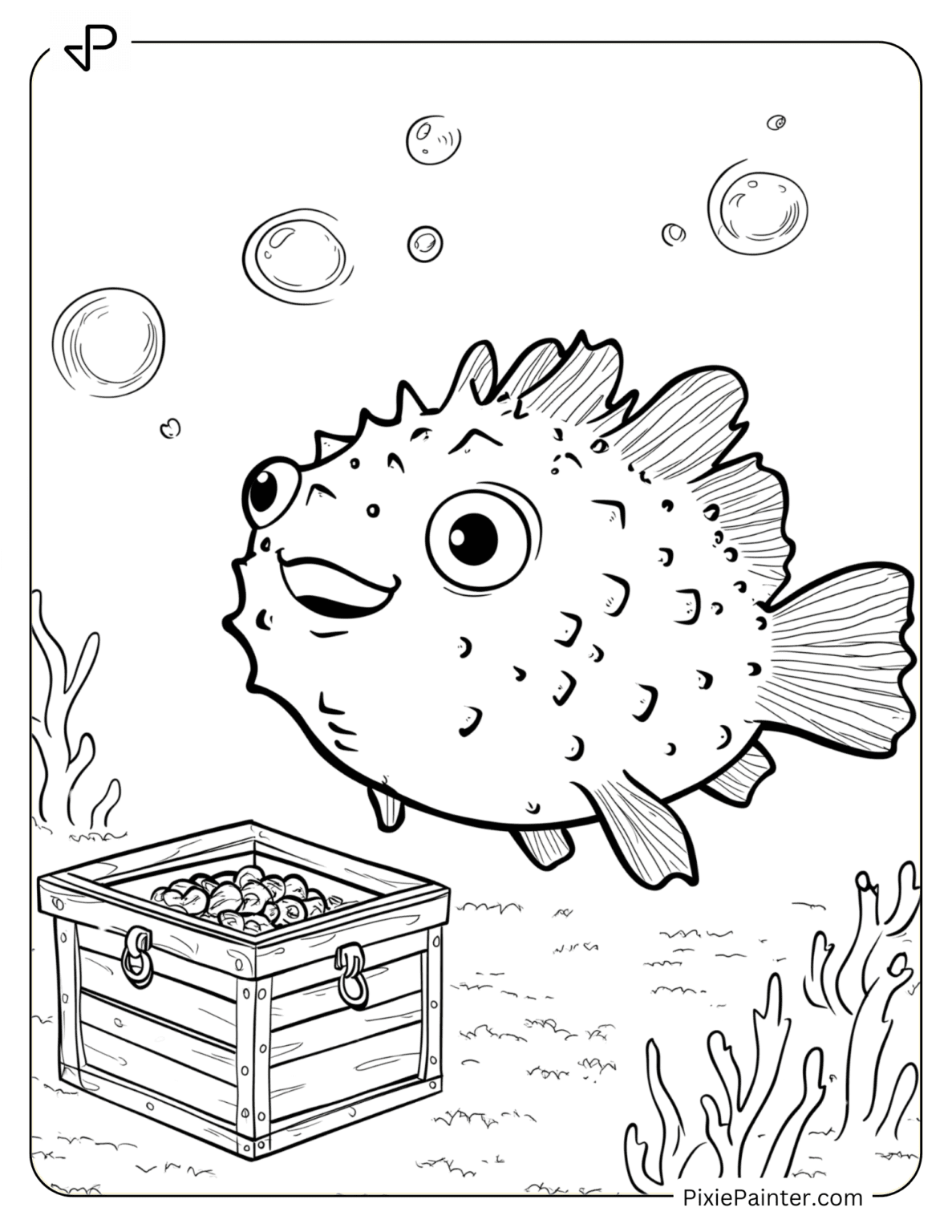 20 Pufferfish Coloring Pages [Free PDFs] - Pixie Painter