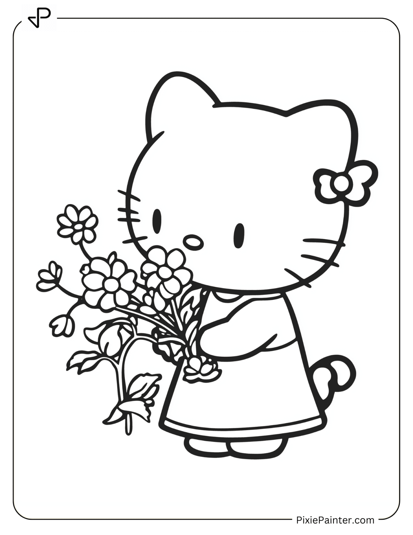 48 Hello Kitty Coloring Pages [Free PDFs] - Pixie Painter