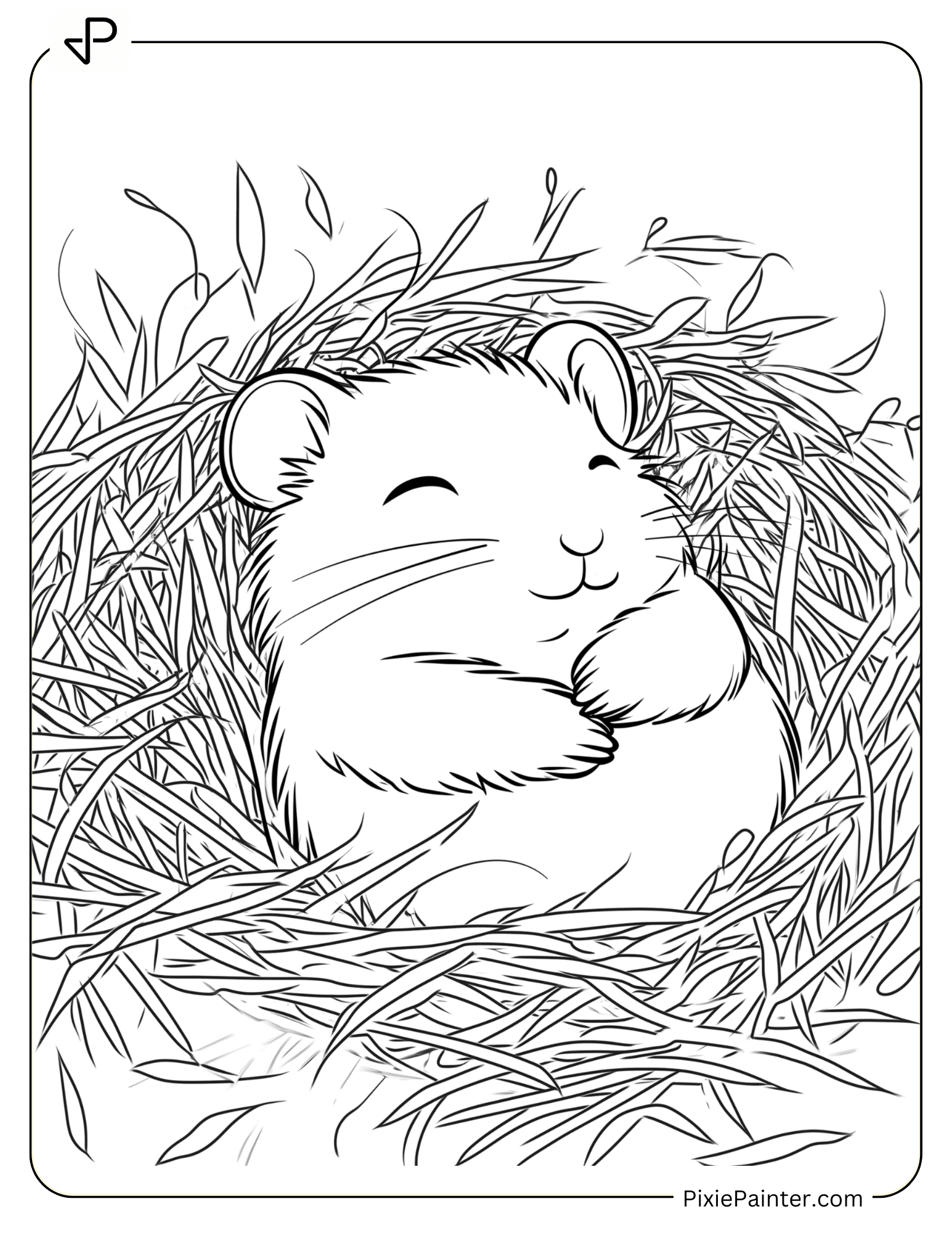 46 Cute Hamster Coloring Pages [Free PDFs]