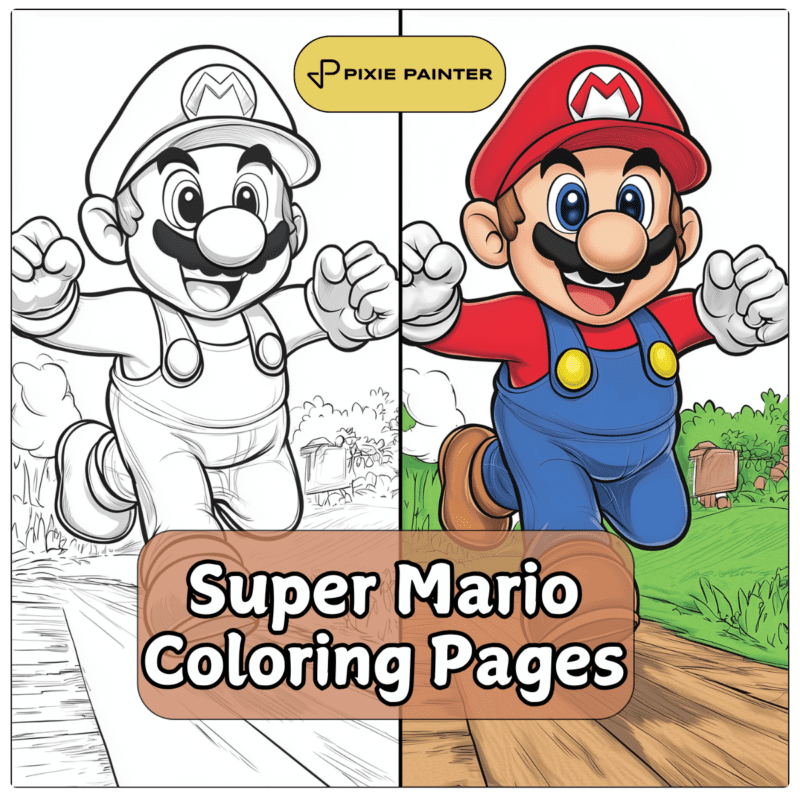 40 Super Mario Coloring Pages [Free PDFs] - Pixie Painter