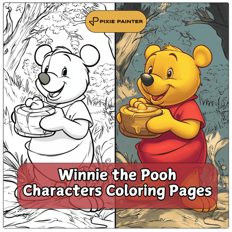 34 Winnie The Pooh Characters Coloring Pages [Free PDFs] - Pixie Painter
