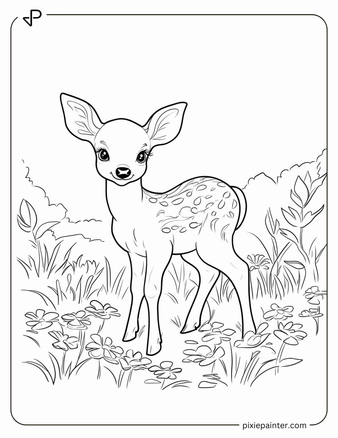 39 Deer Coloring Pages [Free PDFs] - Pixie Painter