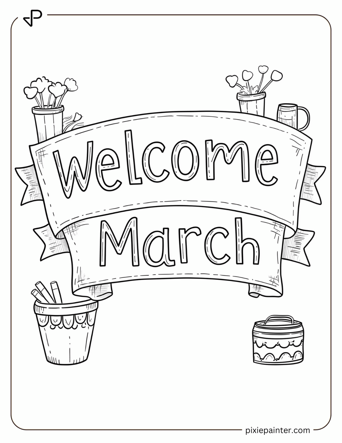 25 March Coloring Pages [Free PDFs] - Pixie Painter