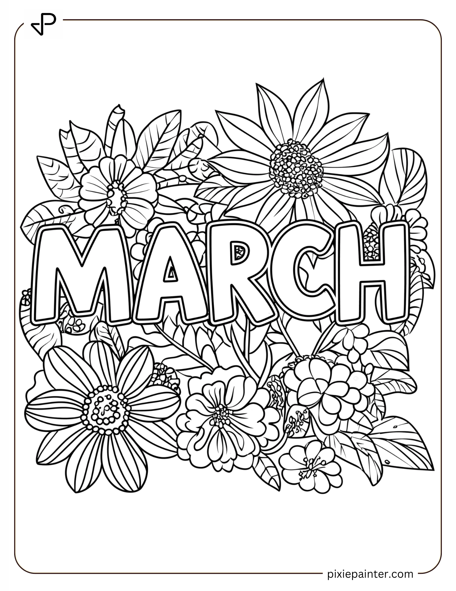 25 March Coloring Pages [Free PDFs] - Pixie Painter