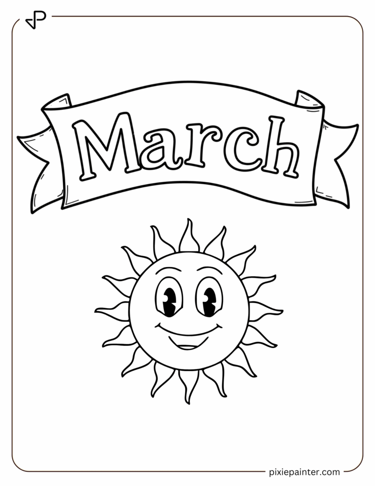 25 March Coloring Pages [Free PDFs] - Pixie Painter