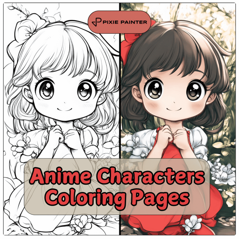29 Cute Anime Characters Coloring Pages [Free PDFs] - Pixie Painter