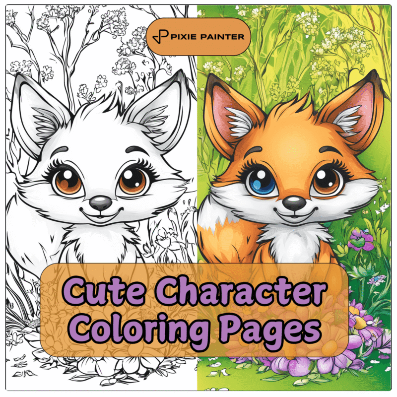 25 Cute Character Coloring Pages [Free PDFs] - Pixie Painter