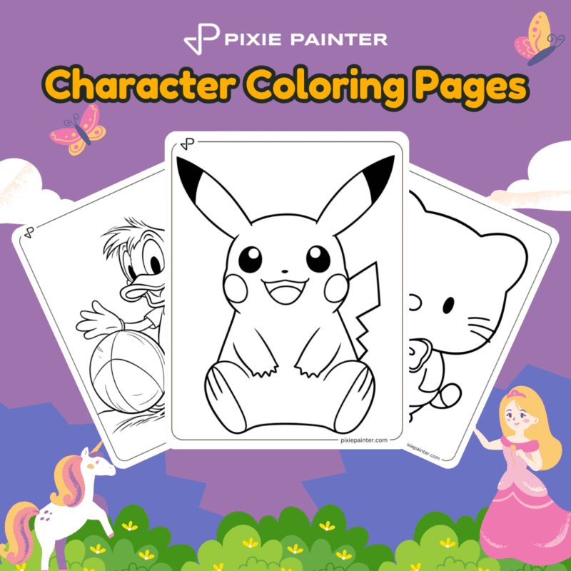 2000+ Character Coloring Pages [Free PDFs] - Pixie Painter