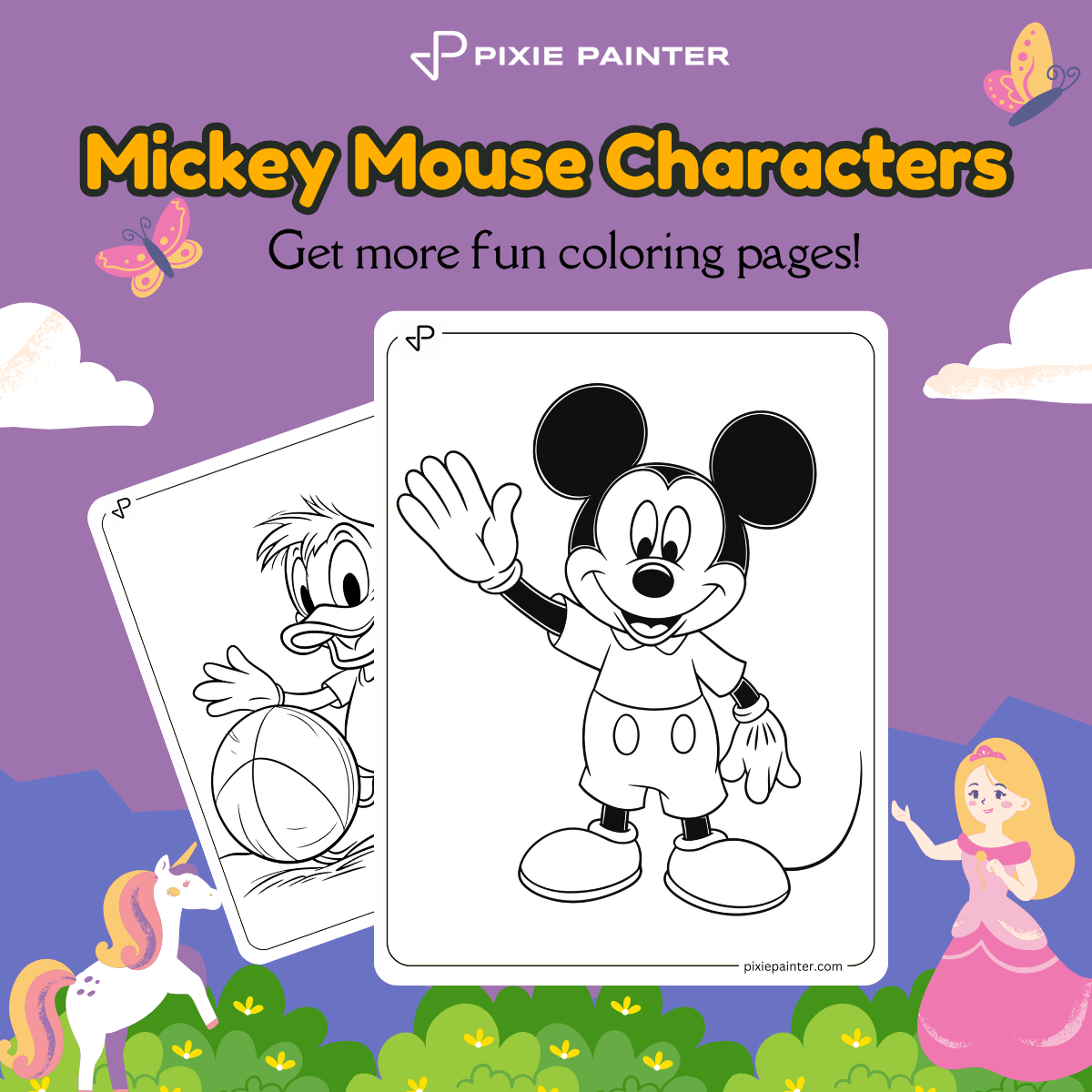 2000+ Character Coloring Pages [Free PDFs] - Pixie Painter